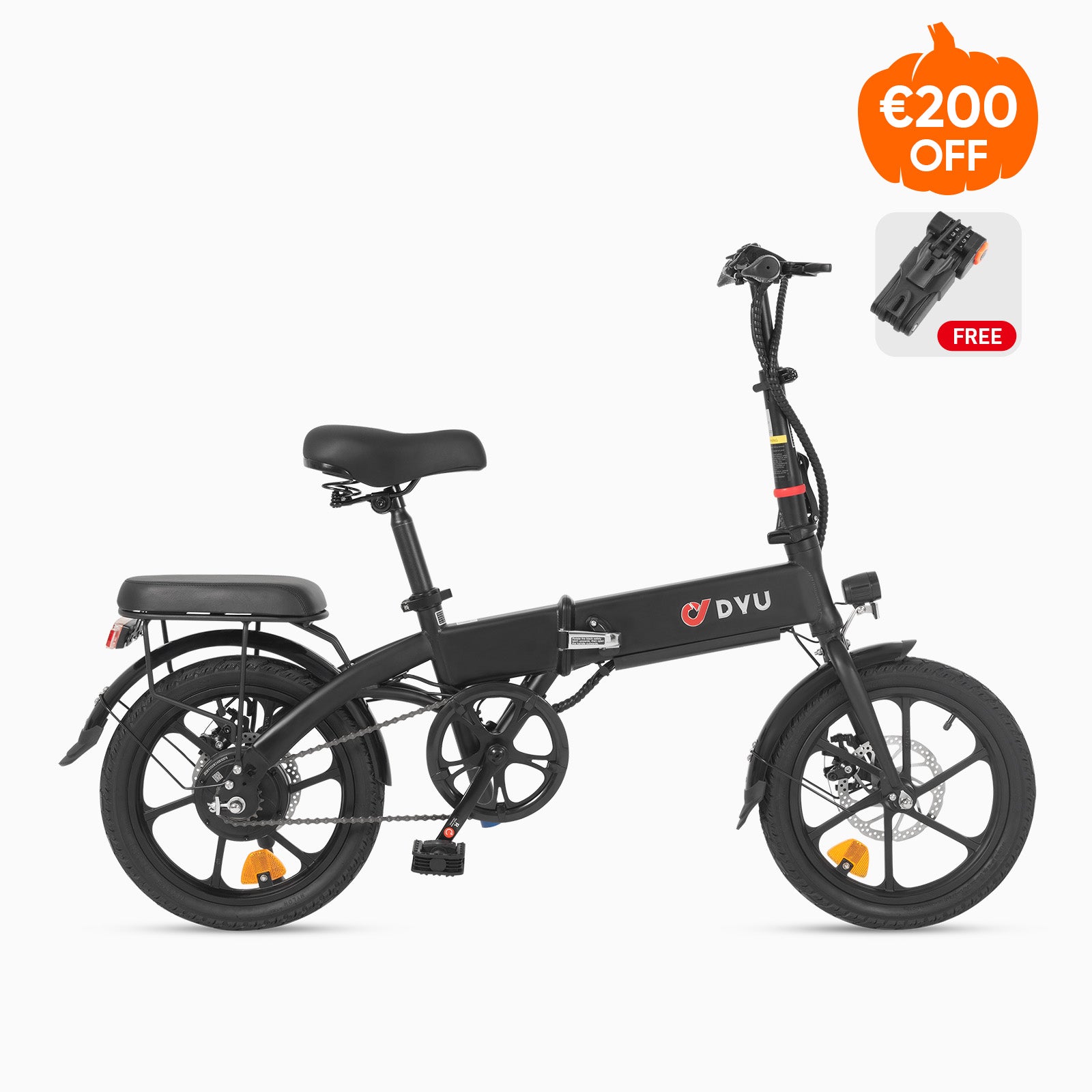 DYU A1F 16 Inch Full Folding Electric Bike – DYU Italia